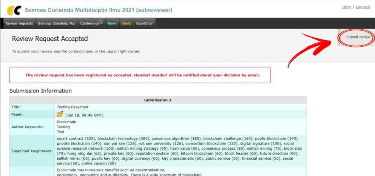 Tutorial Proses Review Paper Easychair - Alfabet Inkubator Indonesia