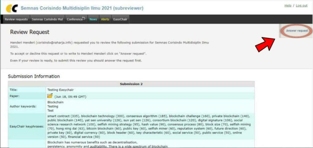Tutorial Proses Review Paper Easychair - Alfabet Inkubator Indonesia
